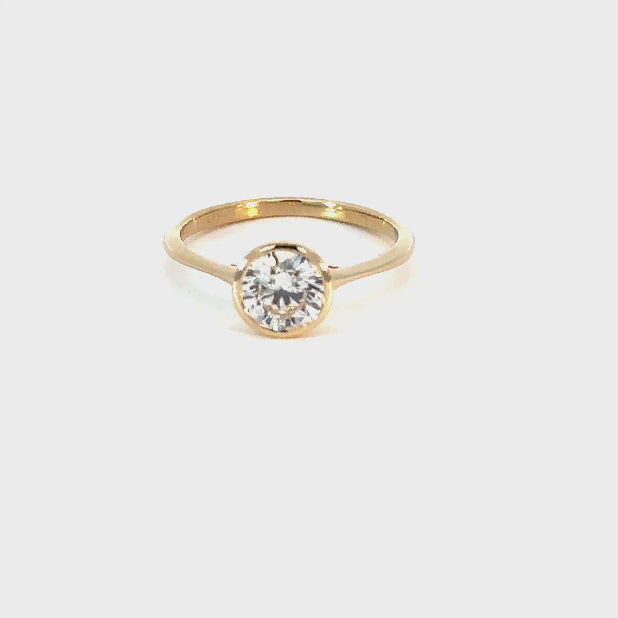 CD Clark 14k Yellow Gold 1.05ct Lab Diamond Ring - Timeless Elegance